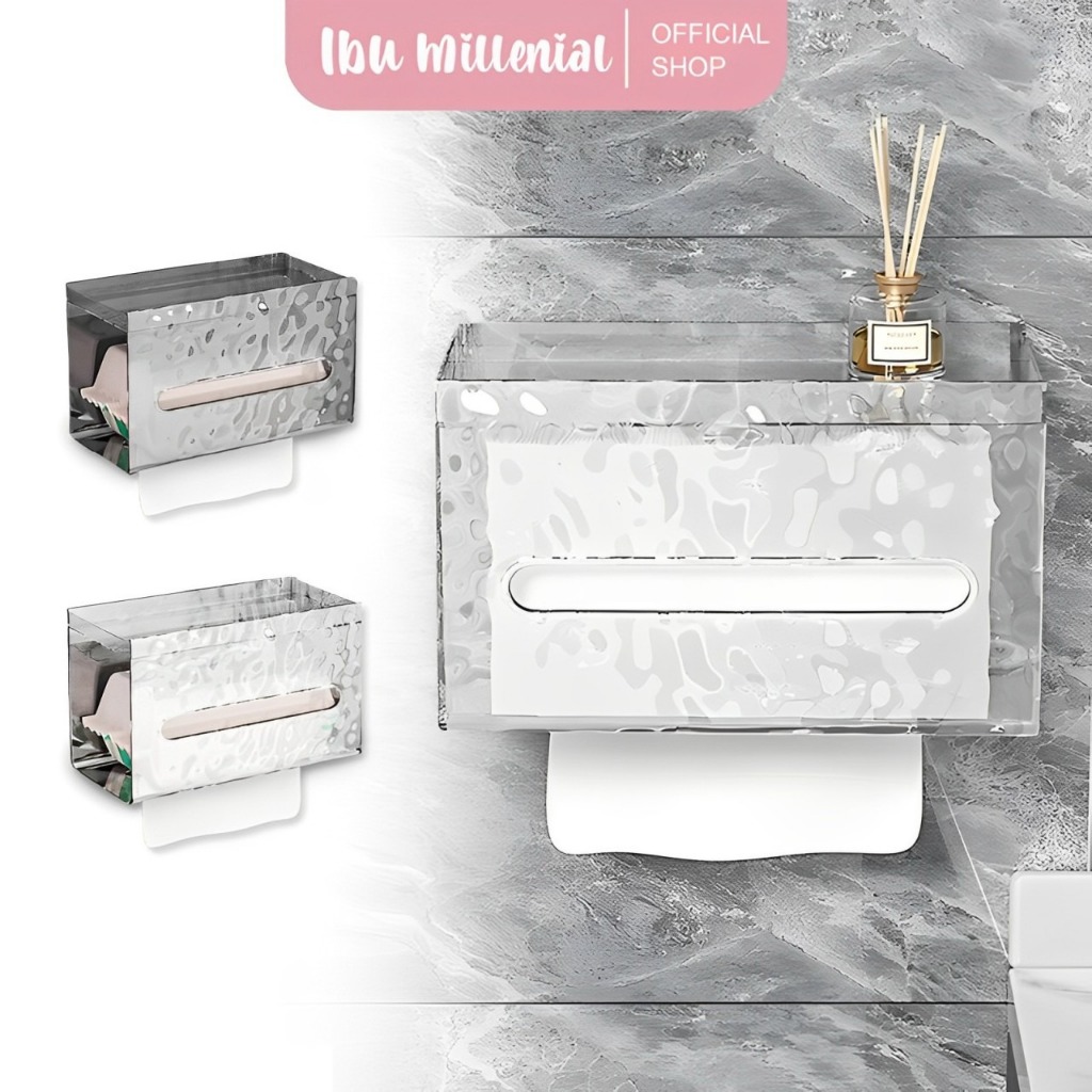 Jual Ibumillenial Kotak Tissue Dinding Tempat Tisu Motif Ice Pattern ...