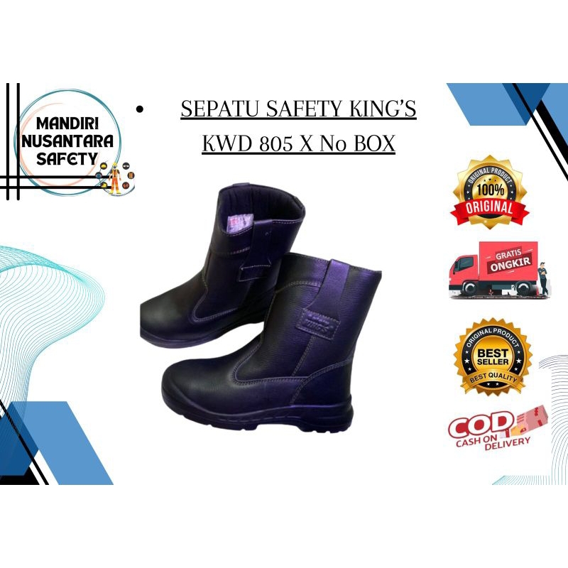 Jual Sepatu Safety Shoes KING'S KWD 805 X Hitam No BOX Murah/ Sepatu ...