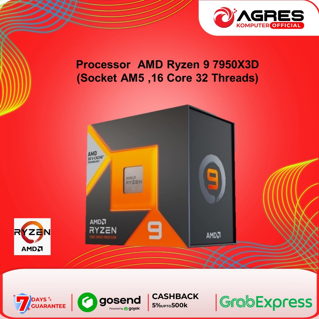 Jual Processor AMD Ryzen 9 7950X3D (Socket AM5 ,16 Core 32 Threads ...