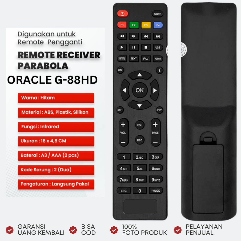Jual REMOTE ORACLE HD GARDINER OPTUS LGSAT VISAT HD LGSAT LG-101 ...