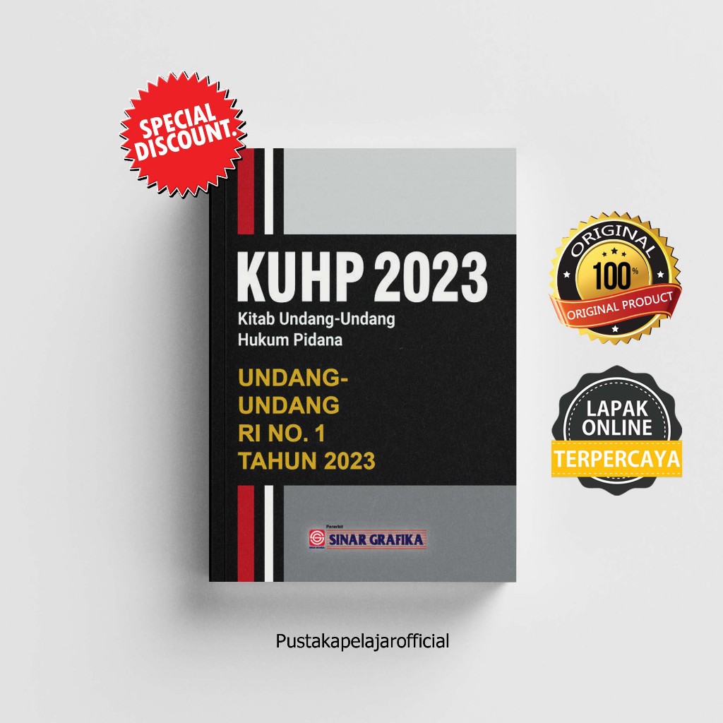 Jual BBUKU ORI KUHP 2023 KITAB UNDANG-UNDANG HUKUM PIDANA UU RI NO.1 TAHUN - SINAR GRAFIKA ...