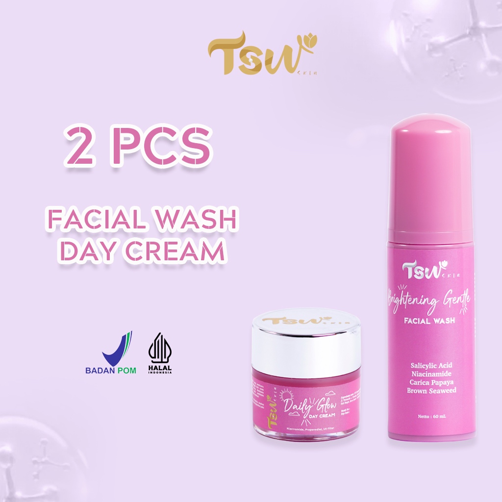 Jual TSW SKIN - Brightening Gentle Facial Wash Facial Wash & Daily Glow ...