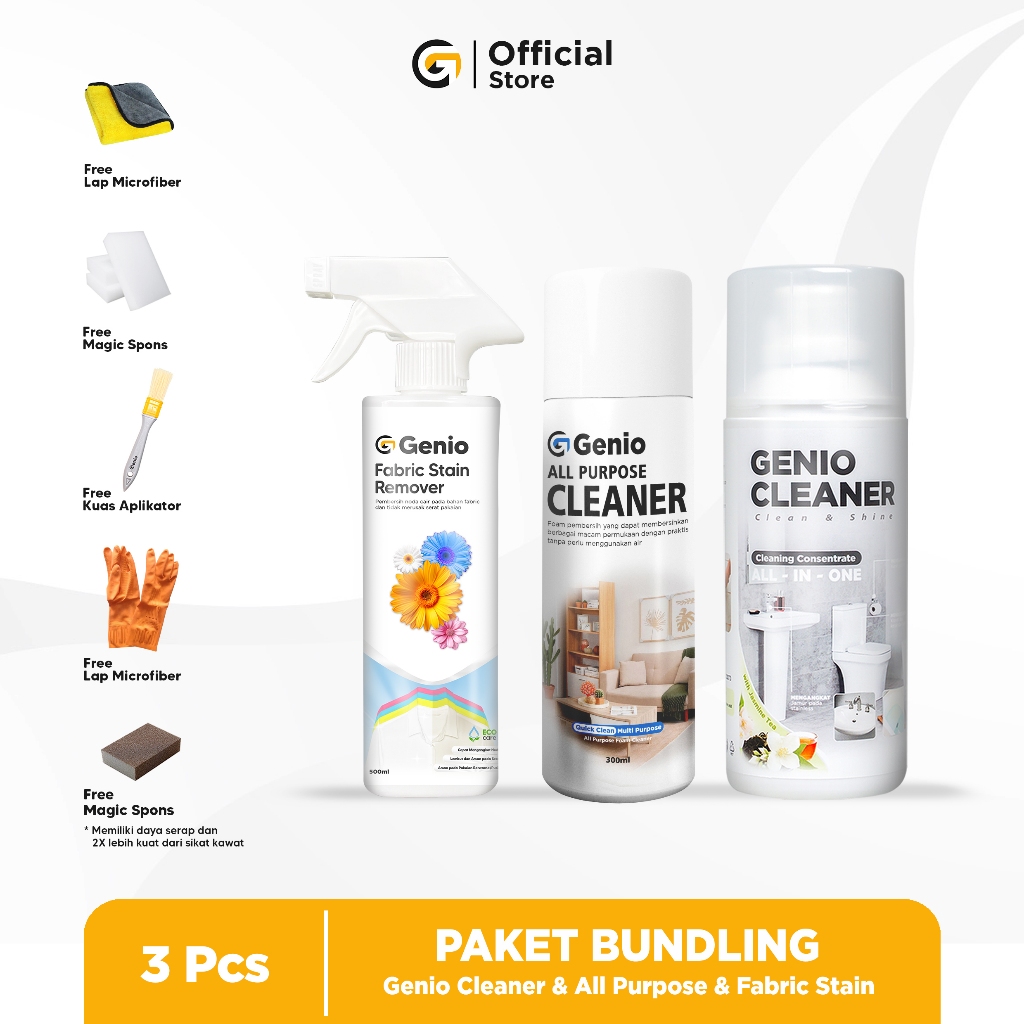 Jual Genio | Fabric Stain Remover Spray & Genio All Purpose Cleaner ...