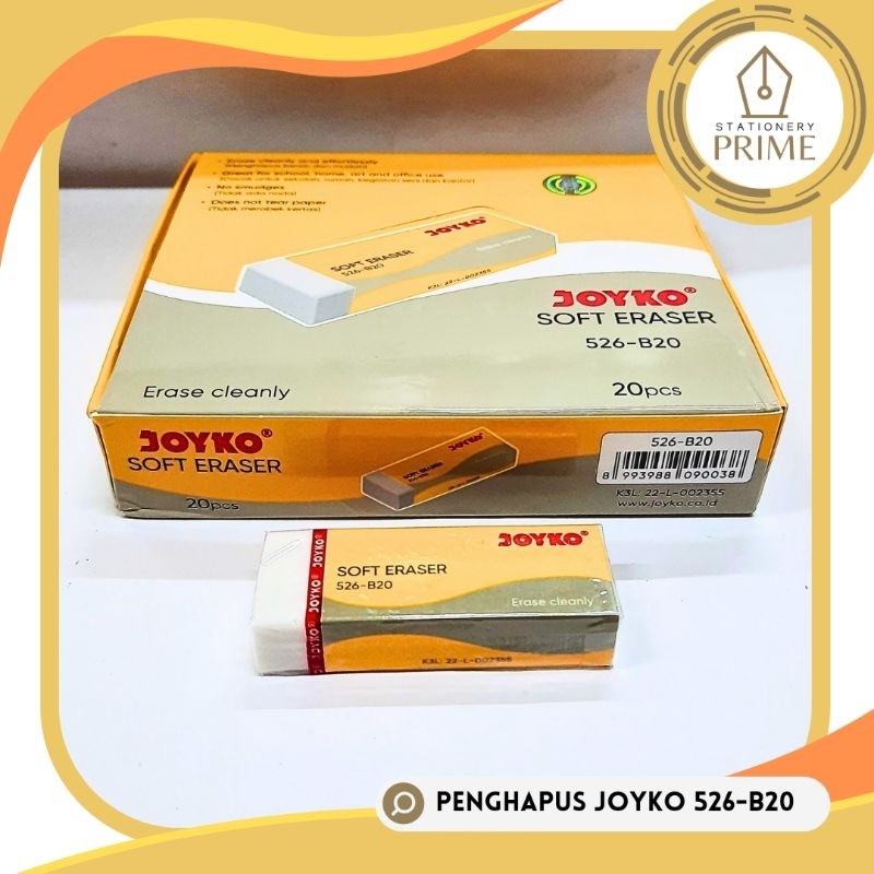 Jual Penghapus Joyko Soft Eraser Putih 526-B20 [ PIECE ] | Shopee Indonesia