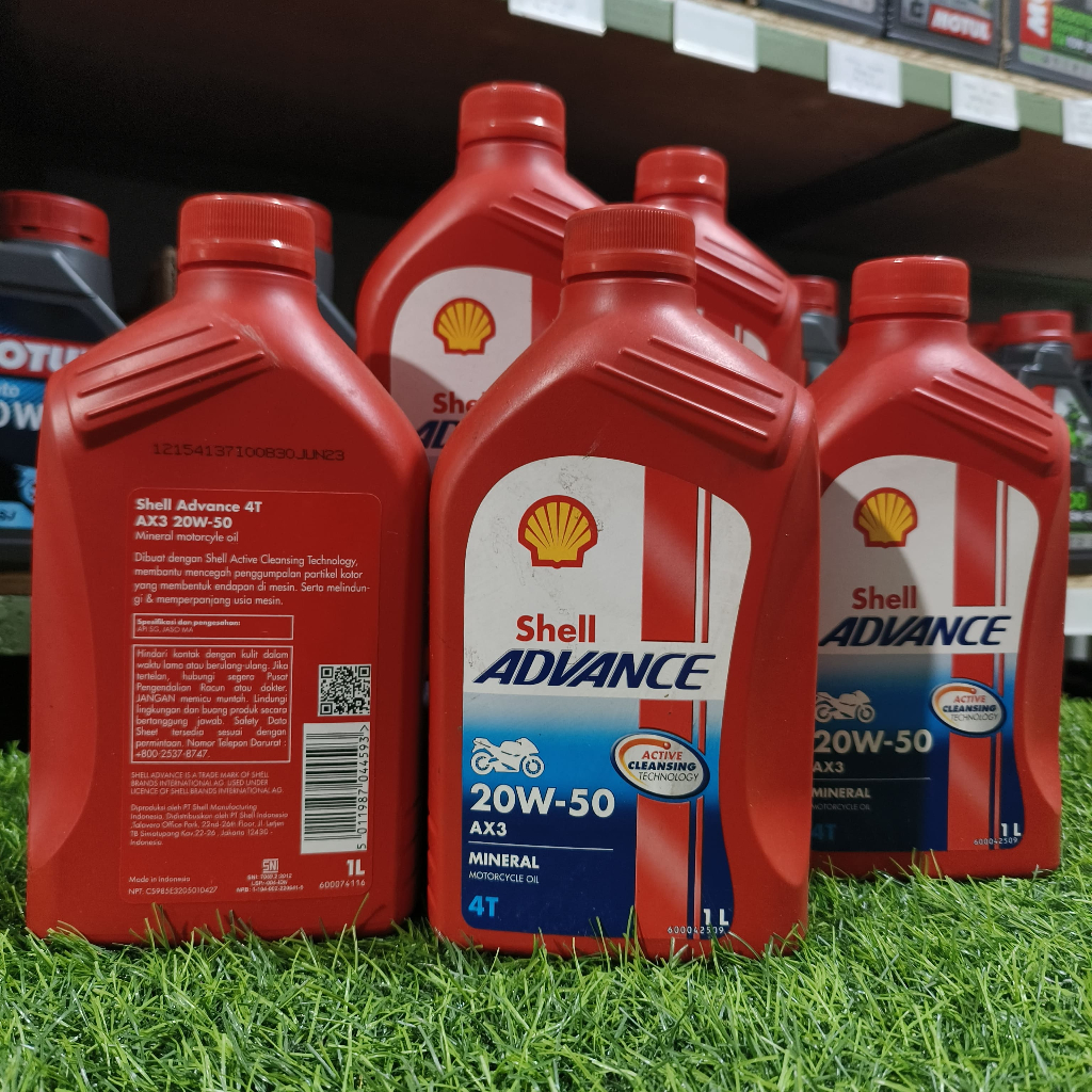 Jual OLI SHELL ADVANCE AX3 20W50 1 LITER 100% ORIGINAL ( MEGA PRO ...