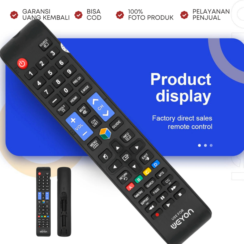 Jual REMOTE TV WEYON SAKURA SMART TV DIGITAL REMOTE PENGGANTI | Shopee ...
