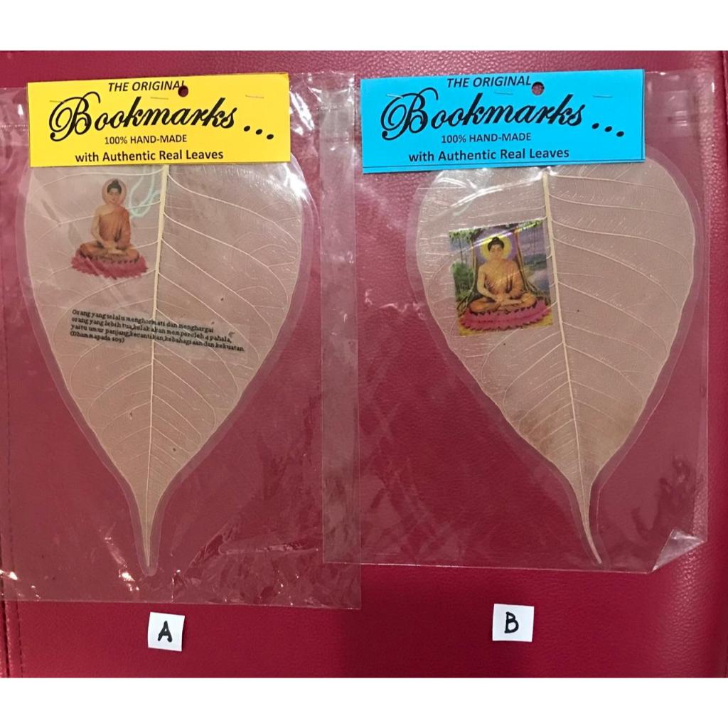 Jual BOOKMARK/PEMBATAS BUKU/GANTUNGAN DAUN BODHI ASLI HANDMADE BUDDHA ...