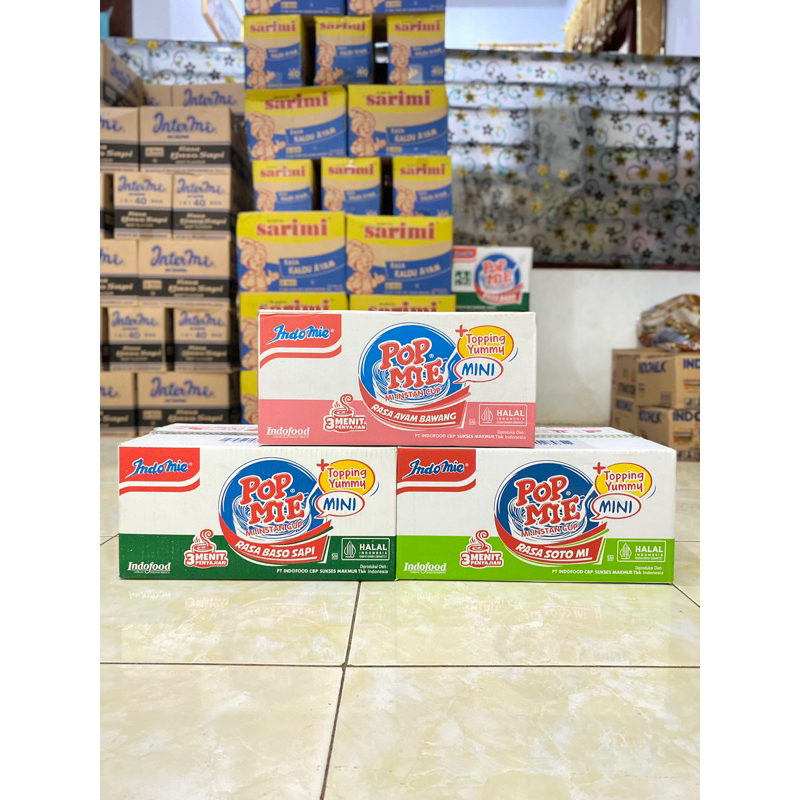 Jual POP MIE MINI 1 DUS ISI 24 PCS | Shopee Indonesia