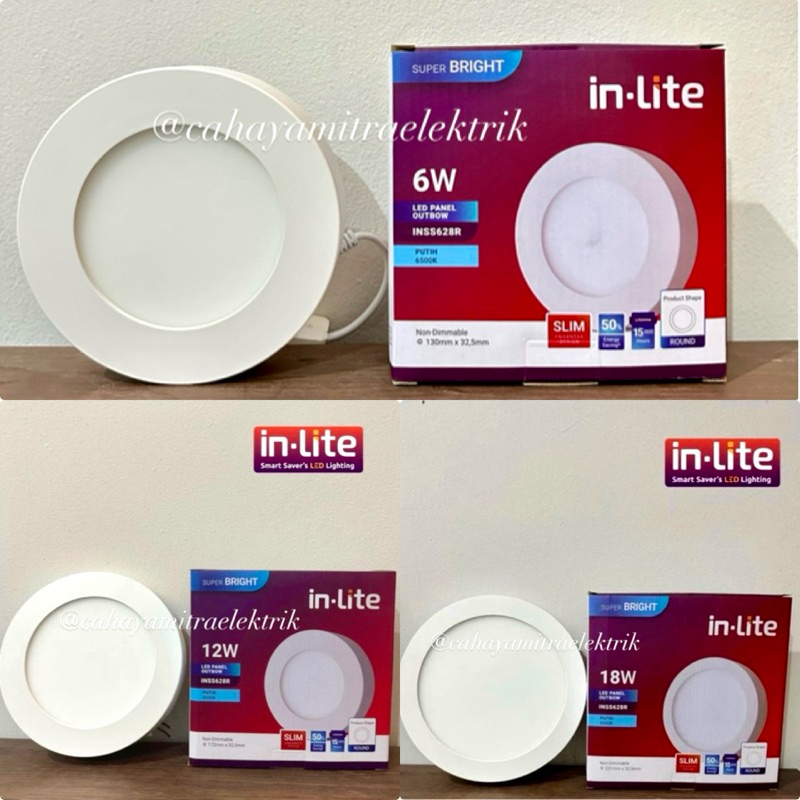 Jual LAMPU DOWNLIGHT PLAFON LED INLITE OUTBOW BULAT 6W, 12W, 18W ...