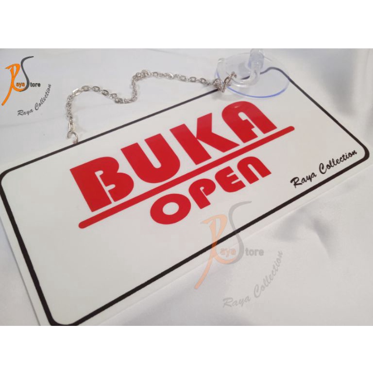 Jual ART V94F TULISAN ACRYLIC BUKA OPEN TUTUP CLOSE UKURAN 2X1CM MURAH ...