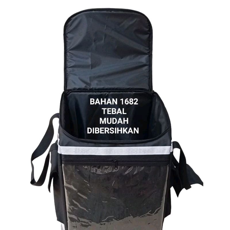 Jual 50 LITER BUKAAN ATAS HITAM tas delivery/tas laundry/tas kurir/tas ...