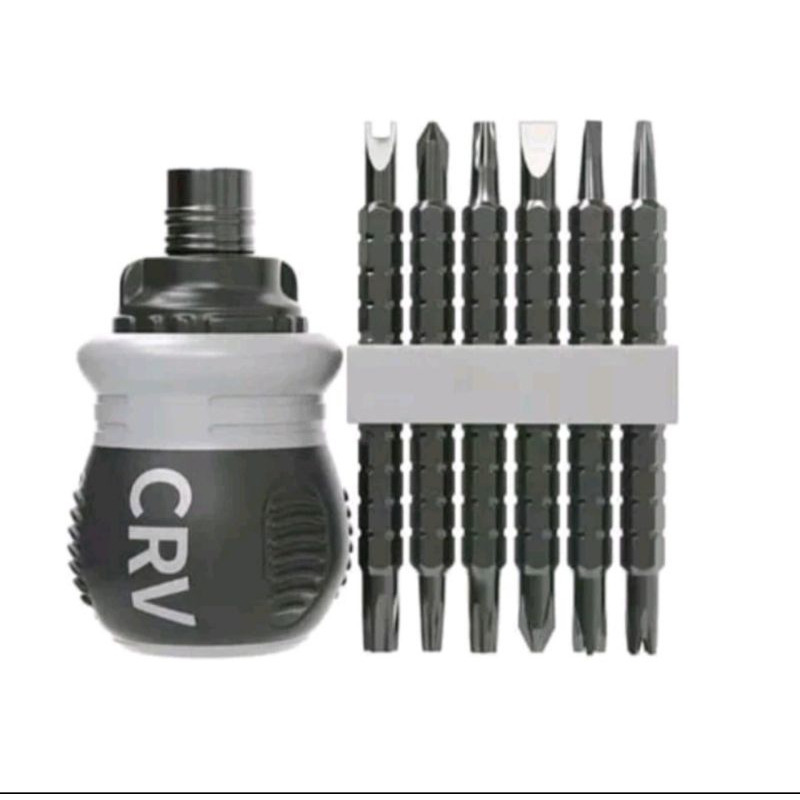 Jual Obeng CRV SET 13 in 1 Obeng Cebol BB Buntet Karet Dua Arah Bolak ...