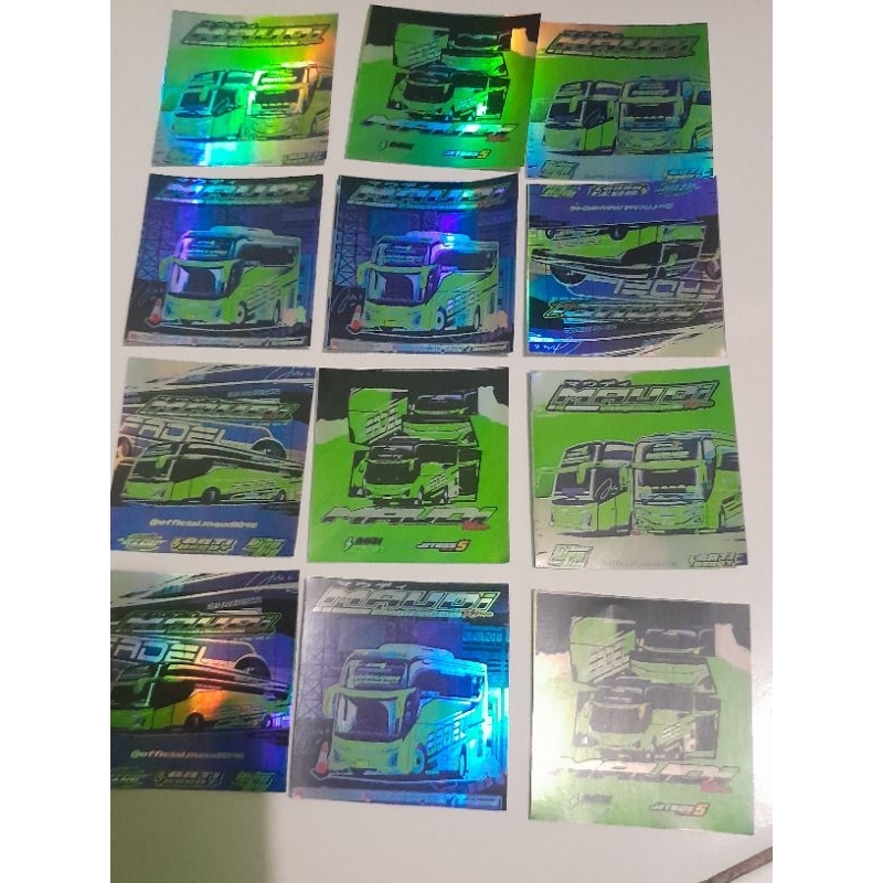 Jual Stiker bus maudi jb 5 original hologram asli anti air 24 pcs ...