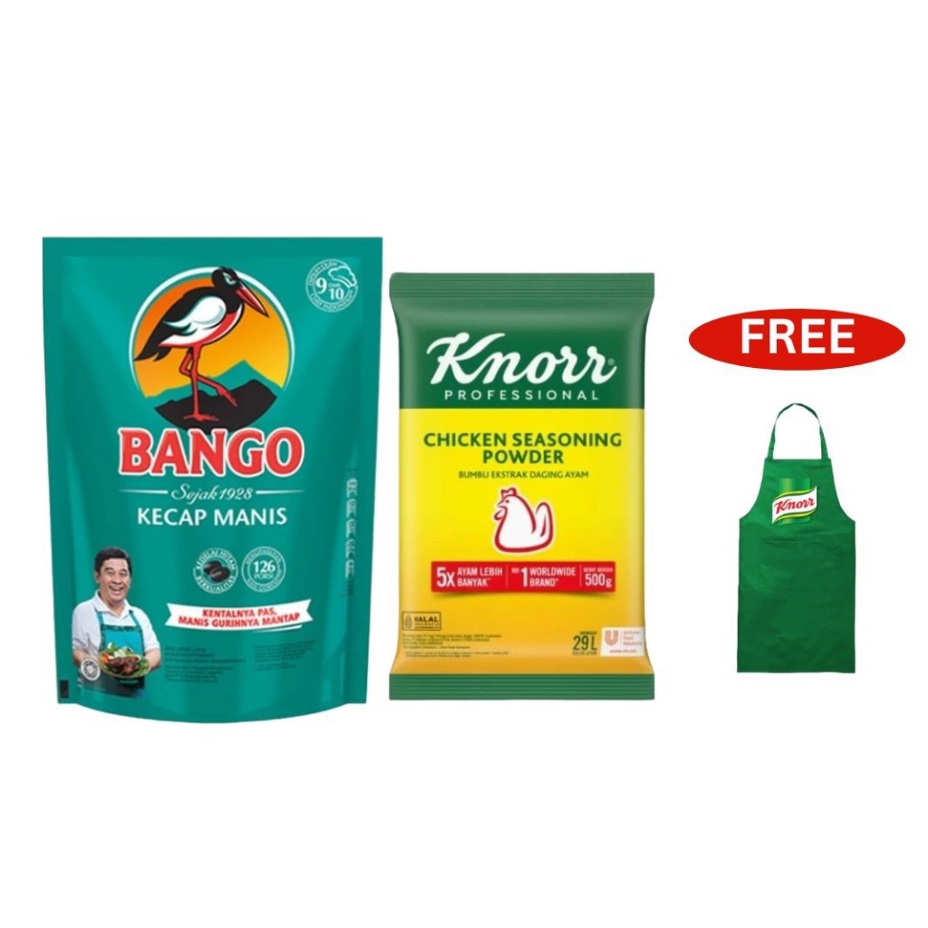 Jual Bango Kecap Pouch 1.5KG + Knorr Chicken Powder 500G Free Apron ...