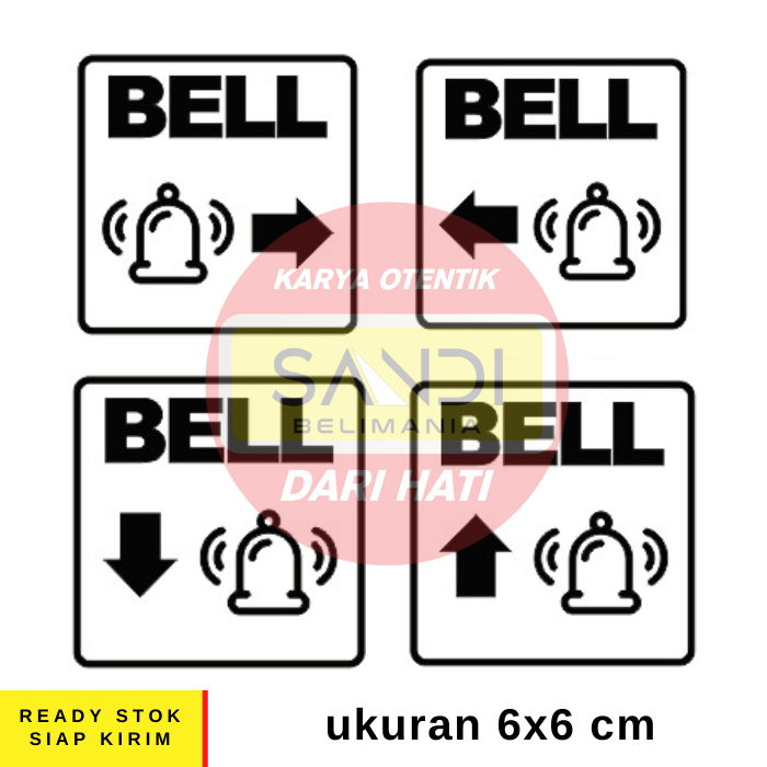 Jual Sign Akrilik Pintu Tempel - BELL - Signage Cafe / Rumah / Resto ...
