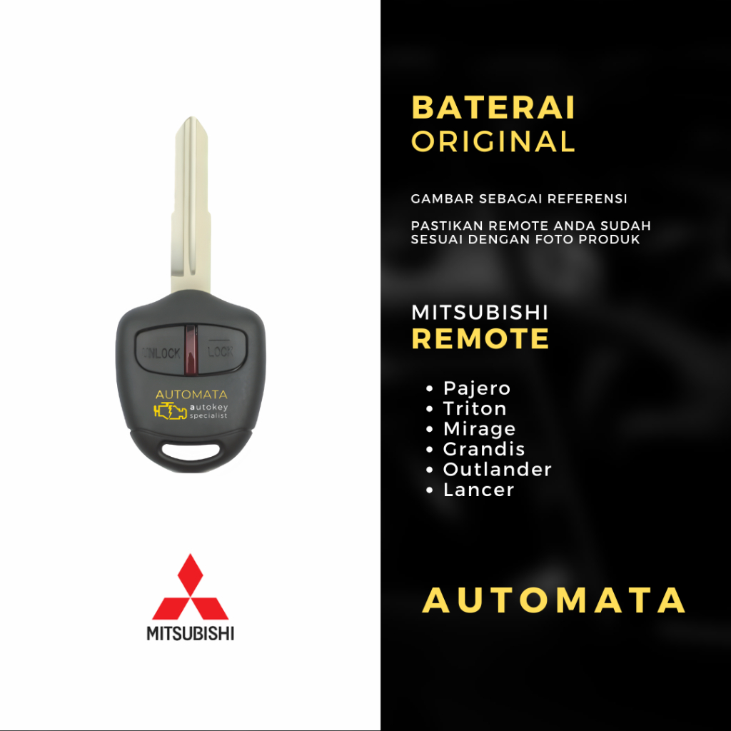 Jual Baterai Remote Kunci Mitsubishi Pajero Sport 2014 Original ...