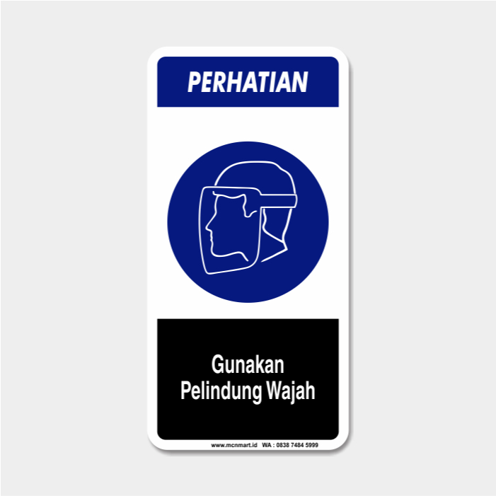 Jual Safety Sign Rambu K3 APD - Gunakan Pelindung Wajah | Shopee Indonesia