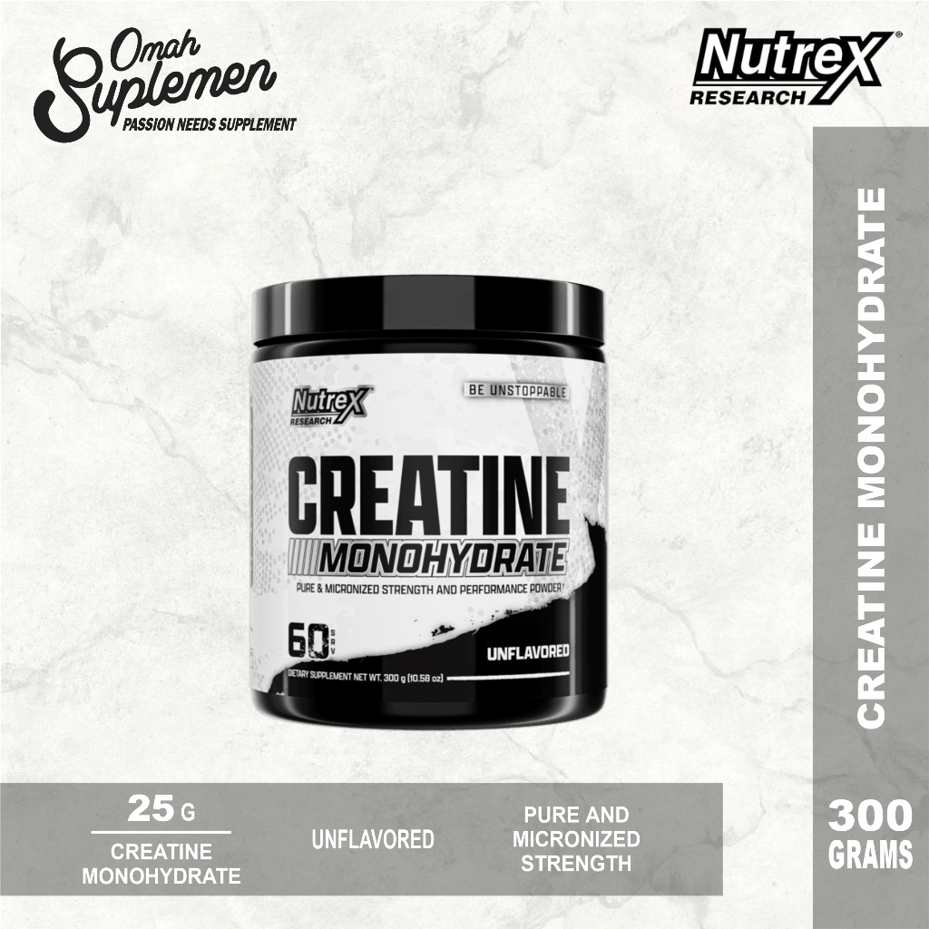 Jual Nutrex Creatine Monohydrate 300 grams 60 serving | Shopee Indonesia