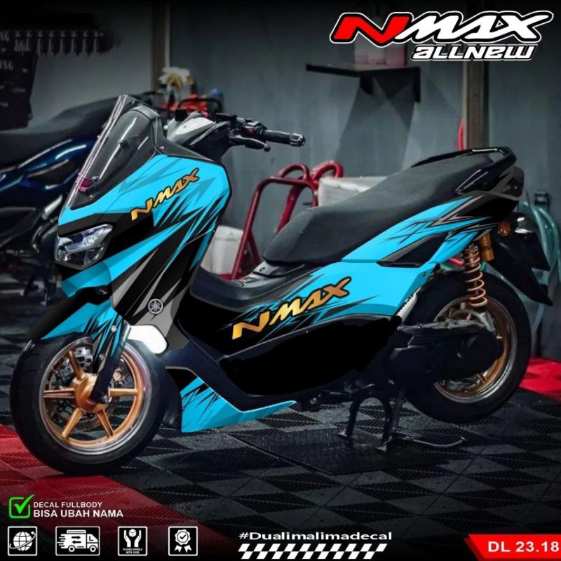Jual Stiker Decal Nmax New 2023 Full Body Grafis Sky Blu | Shopee Indonesia