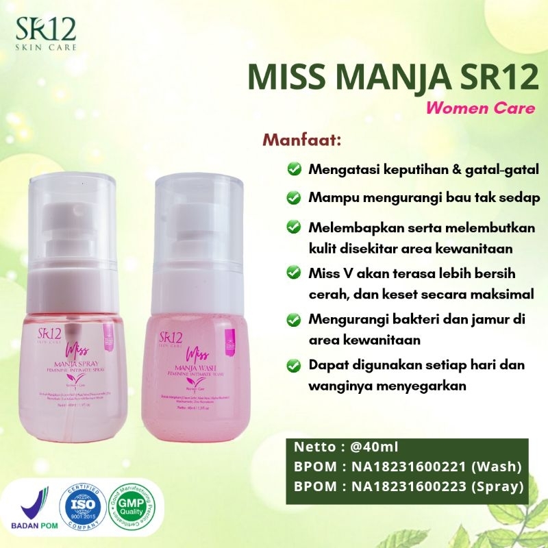 Jual Miss Manja SR12 Sabun Pembersih Kewanitaan Mengurangi Keputihan dan Bau Tak Sedap | Shopee ...