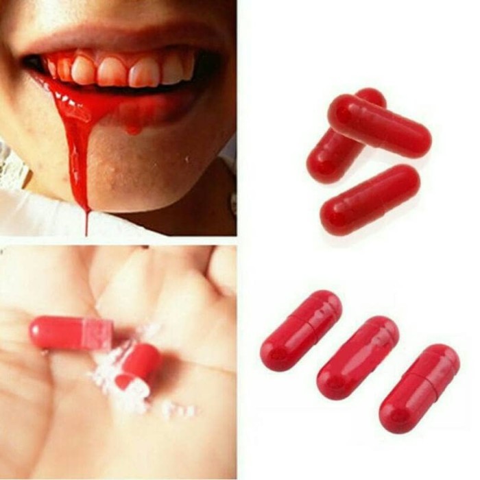 Jual Fake Blood Halloween Darah Palsu Professional / Kapsul Darah Palsu ...