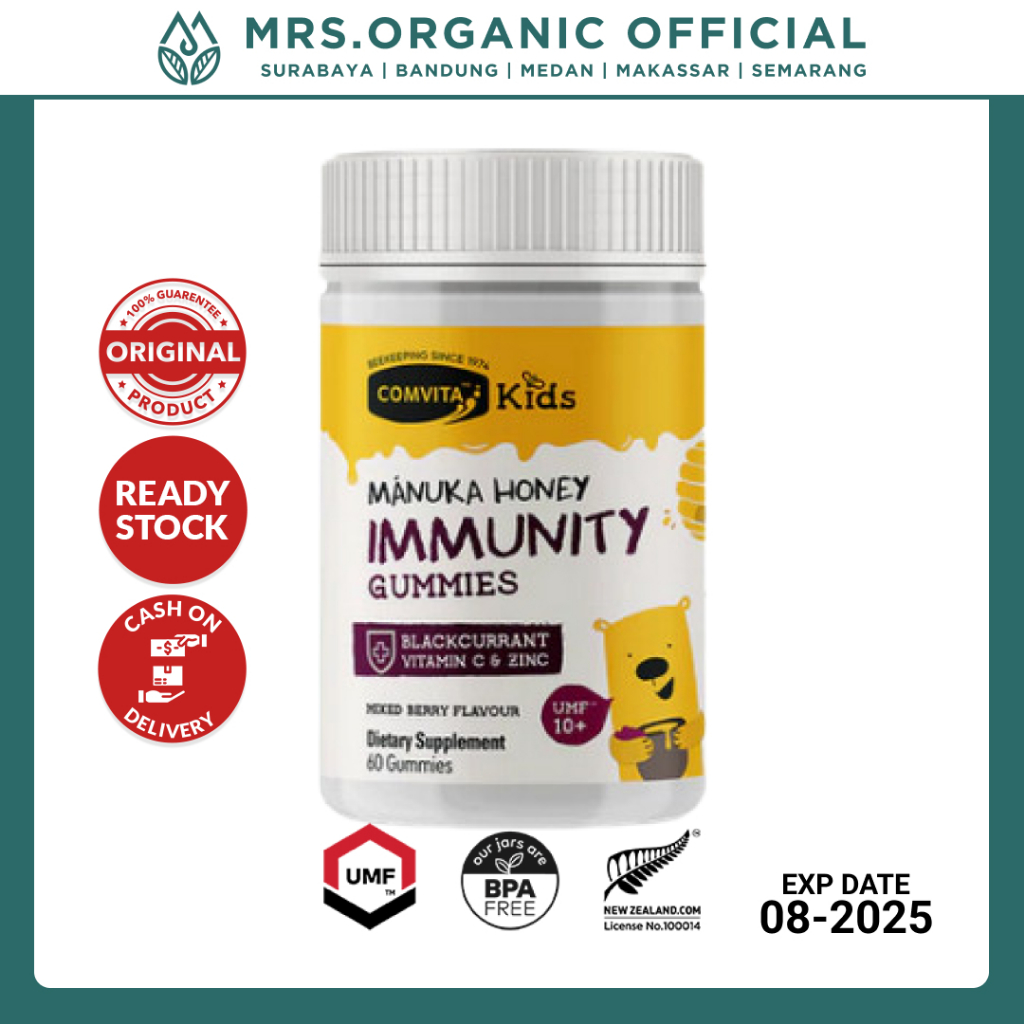 Jual Suplemen vitamin C Anak Imun Madu Manuka UMF 10+ Zinc Blackcurrant ...