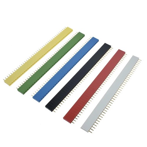 Jual Pin Header Female 2,54mm 1x40 Warna Hitam Merah Biru Kuning Hijau ...