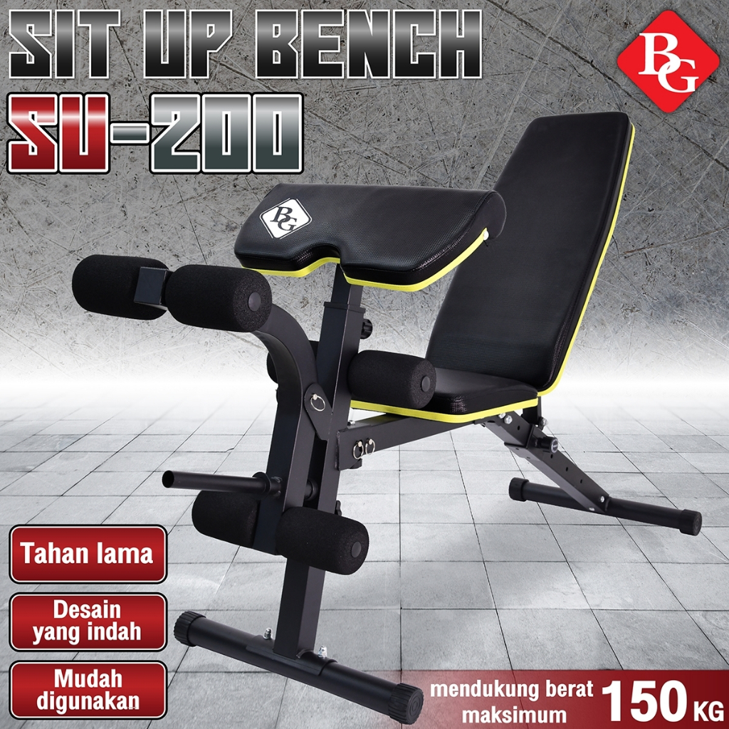 Jual BG SPORT Sit Up Bench Multifungsi Alat Olahraga Fitness Exercises ...