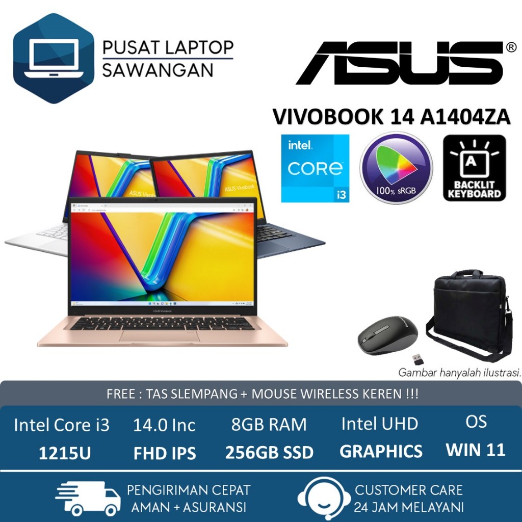 Jual Asus vivobook 14 A1404ZA intel i3 1215U Ram 8gb 512gb full hd VIPS ...
