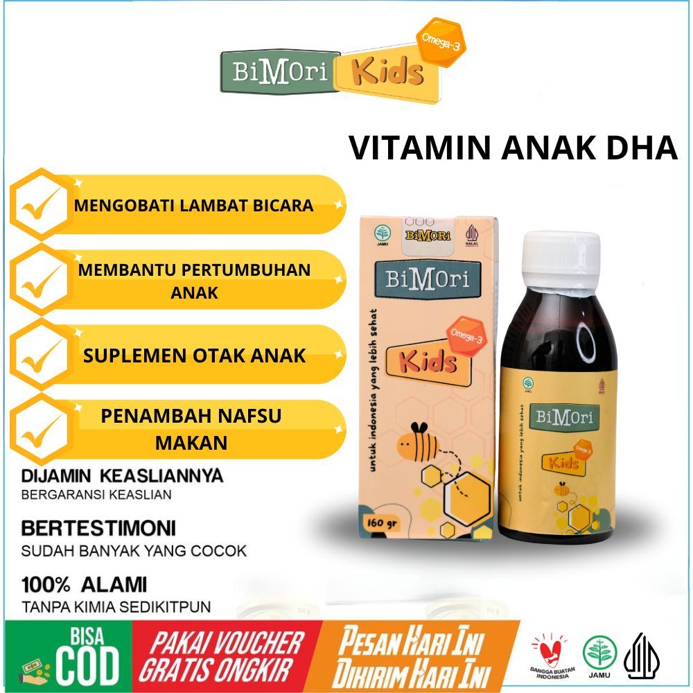 Jual Bimori Kids Vitamin Anak DHA / Vitamin Otak Pintar / Suplemen ...
