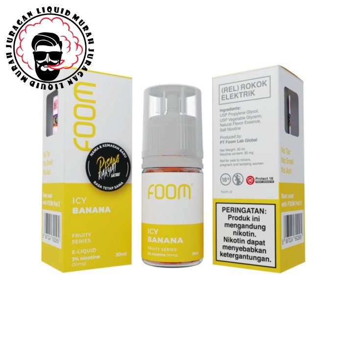 Jual Foom Icy Banana Saltnic Liquid 30ml 30mg Authentic by Foom ...