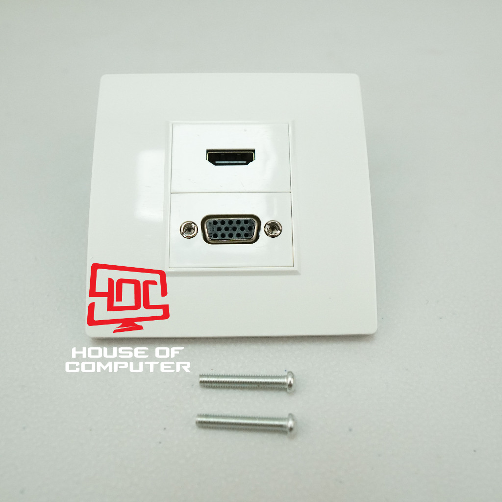 Jual FACEPLATE VGA + HDMI COMBO / FACE PLATE / MODULAR VGA HDMI ...