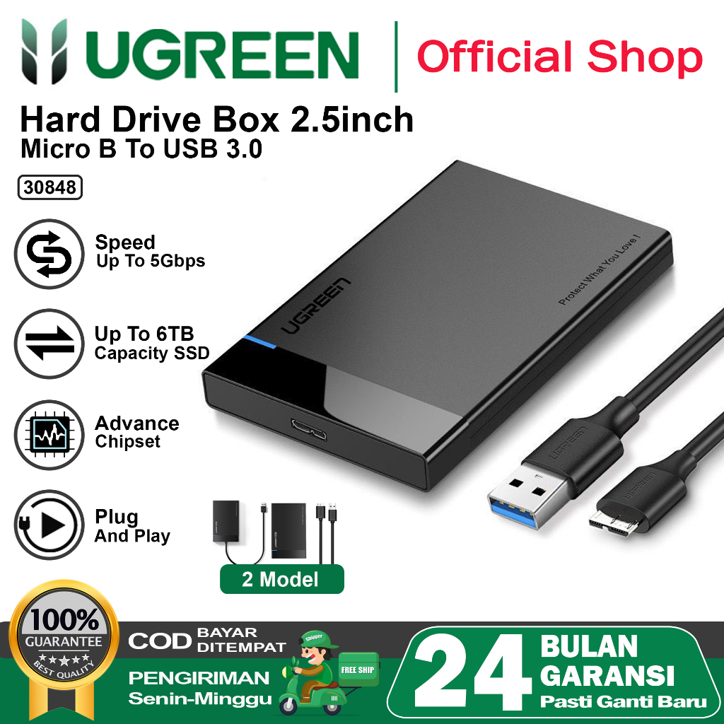 Jual UGREEN Casing Hardisk External HDD 2,5 GREEn | Shopee Indonesia