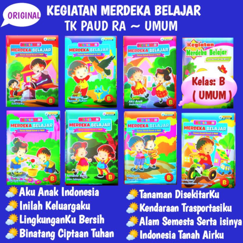 Jual Bonus Buku Kurikulum Merdeka Tk Paud Ra Isi Paket 8 Buku | Shopee Indonesia