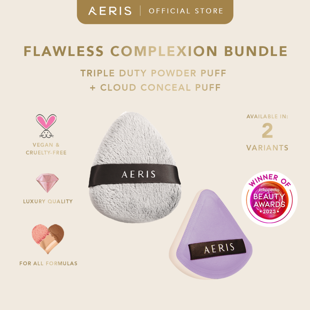 Jual Aeris Beauté Flawless Complexion Bundle | 1 Set Bundle Paket Hemat Spons Make Up Cloud ...