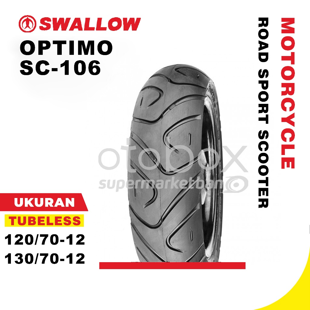 Jual Ban Luar Motor Swallow SC-106 Ukuran 120/70 130/70 Ring 12 ...