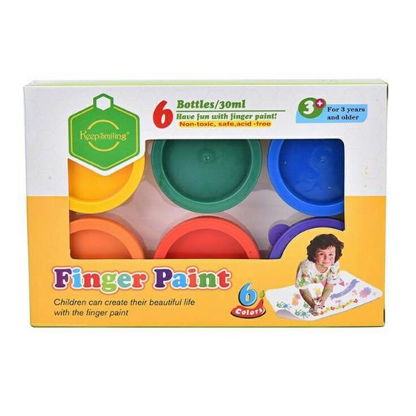Jual Sedang Populer Mainan Anak Cat Lukis Washable Finger Paint isi 6 x ...