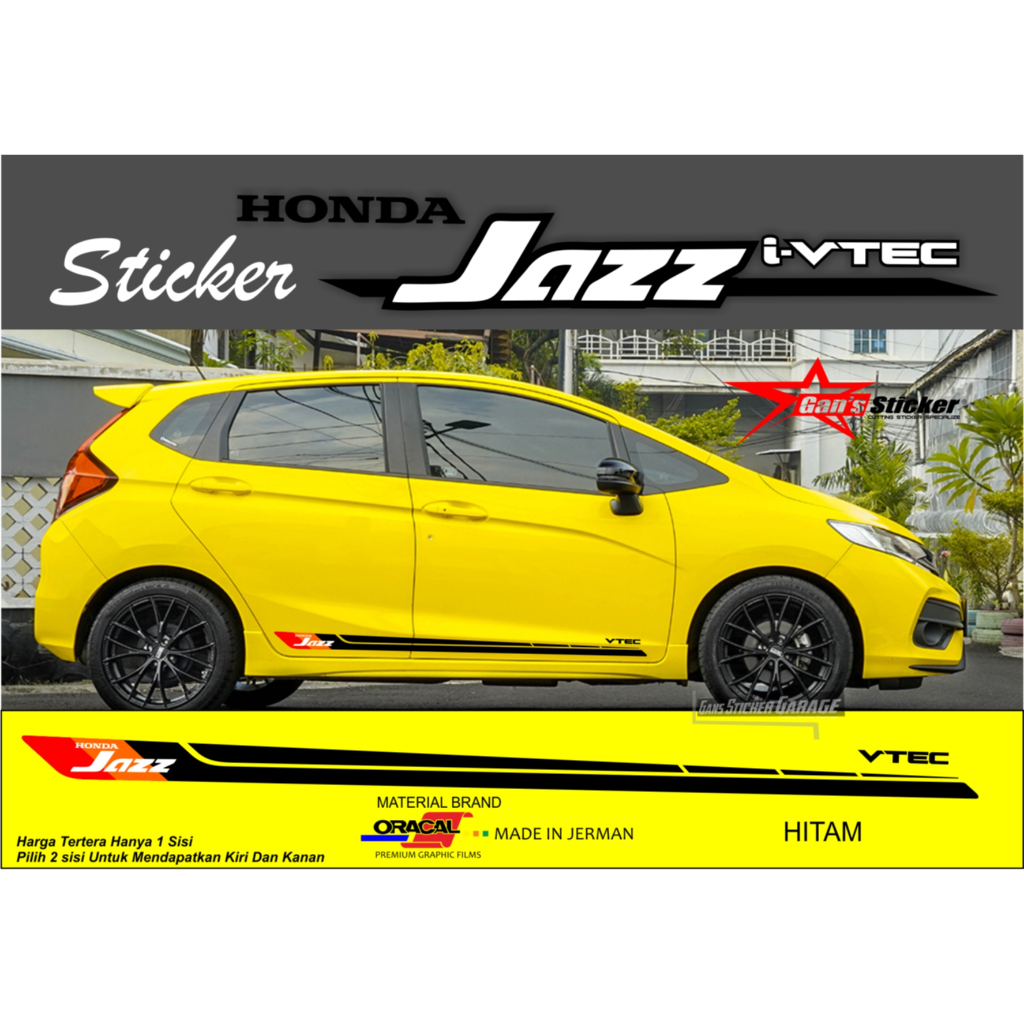 Jual sticker honda jazz rs all new honda jazz aksesoris honda jazz ...
