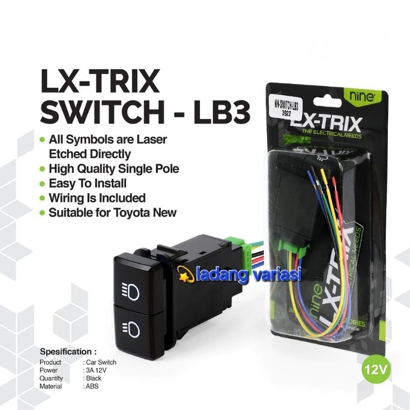 Jual SAKLAR SWITCH LAMPU TEMABK FOGLAMP NINE LUMINOSLED LB1 LB2 LB3 LB5 3MODE 2 TOMBOL | Shopee ...