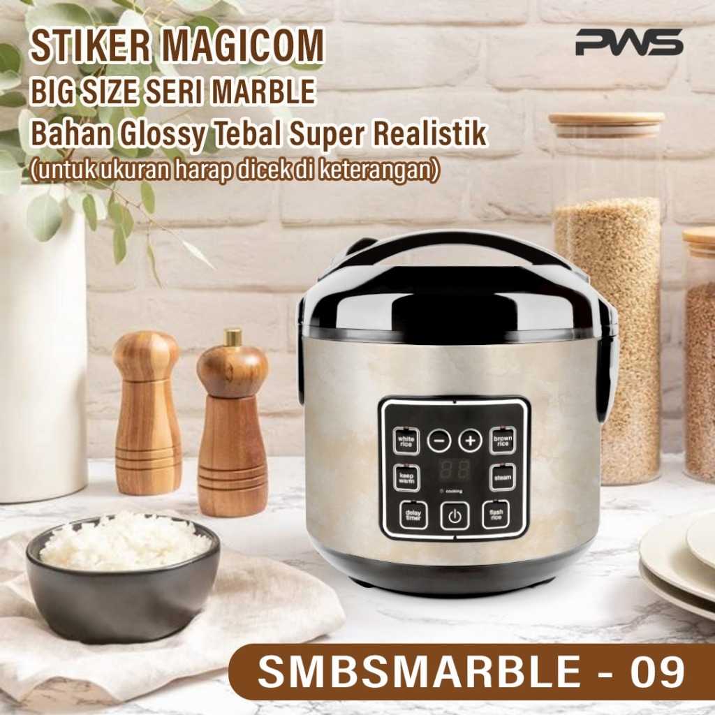 Jual STIKER MAGICOM BIG SIZE MOTIF MARBLE / RCB / RICE COOKER STICKER ...