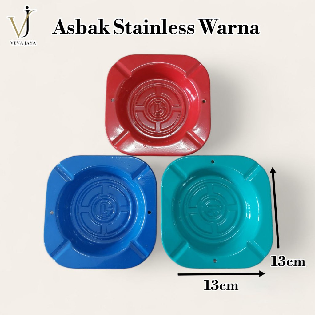 Jual Asbak stainless steel warna/ asbak kotak/ asbak bulat/ asbak warna ...