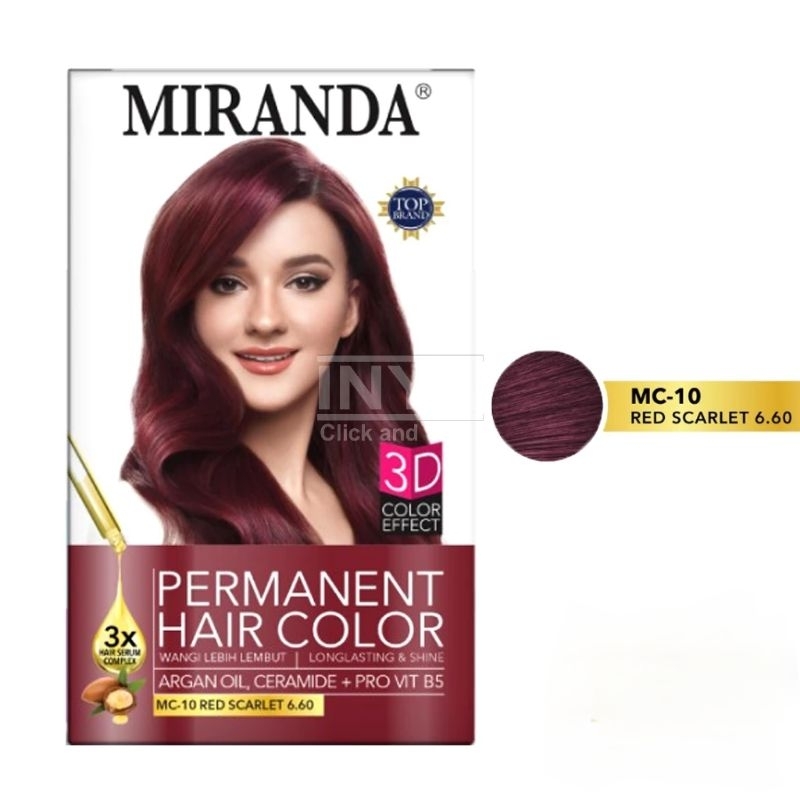 Jual Miranda MC 10 WINE RED 30 ml Cat Rambut Miranda Warna MERAH TUA ...
