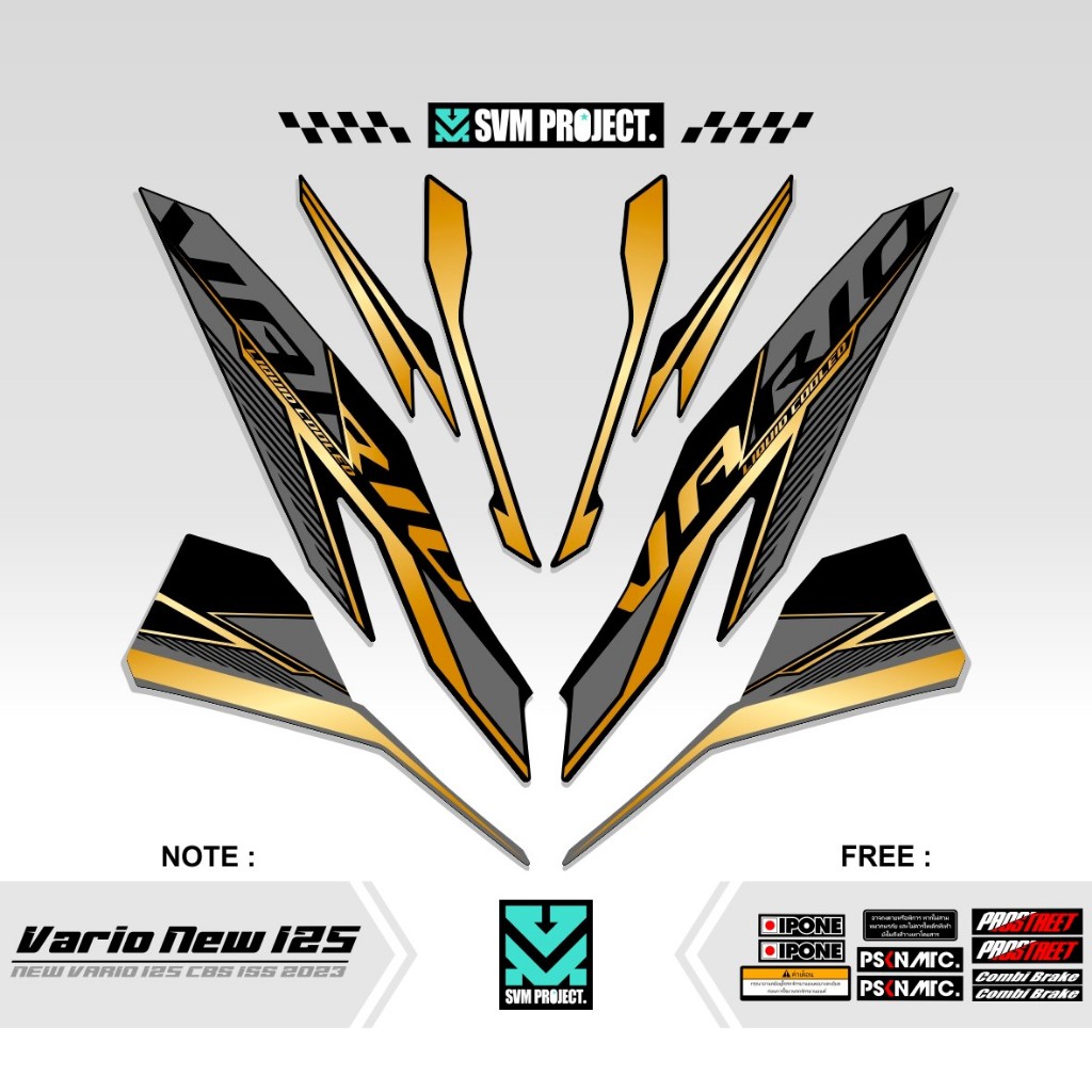 Jual STRIPING VARIO NEW 125 2023 MOTIF 35 / STICKER VARIO NEW 125 CBS ...