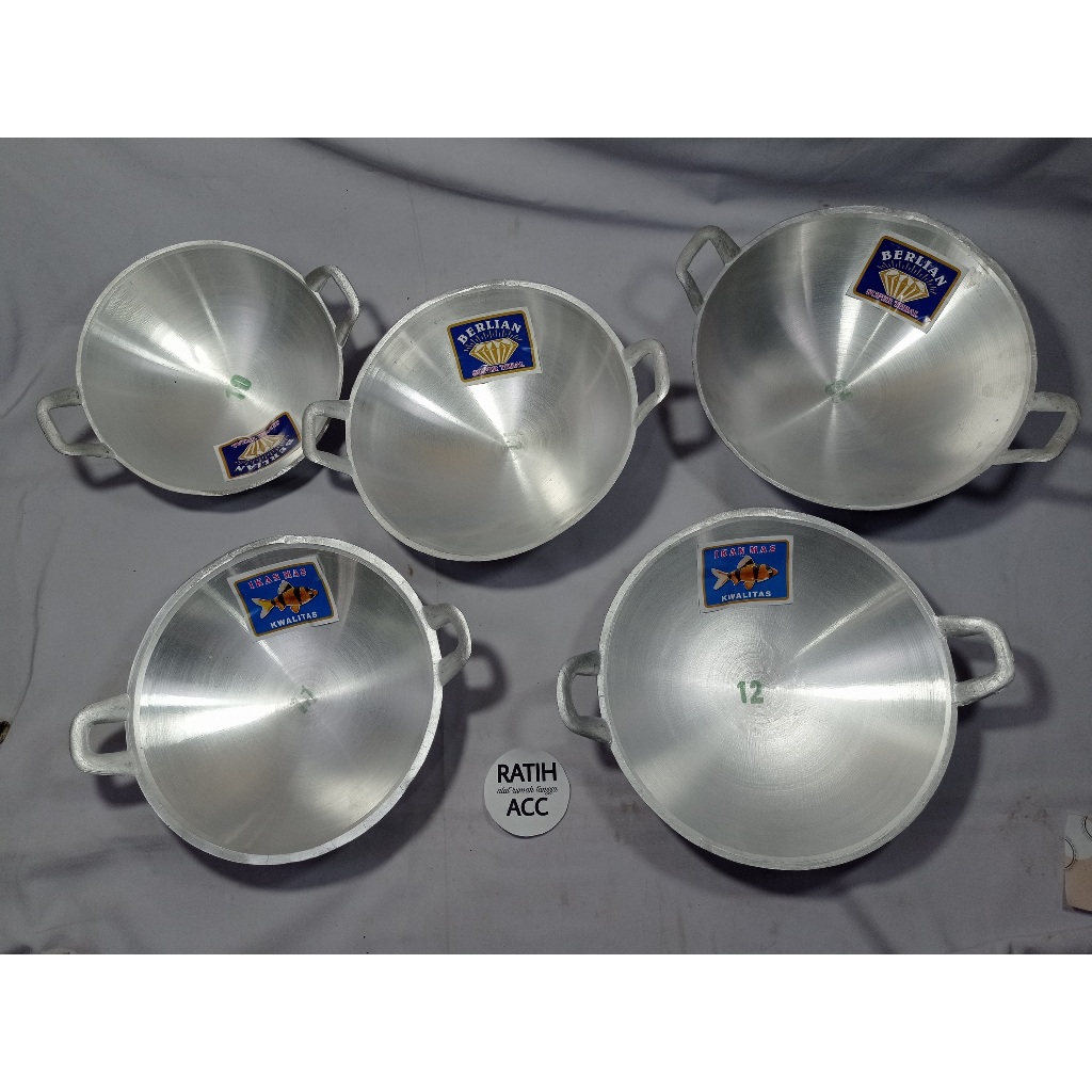 Jual WAJAN KUALI ALUMINIUM COR CEKUNG CEPER KUPING PENGGORENGAN KUWUNG ...