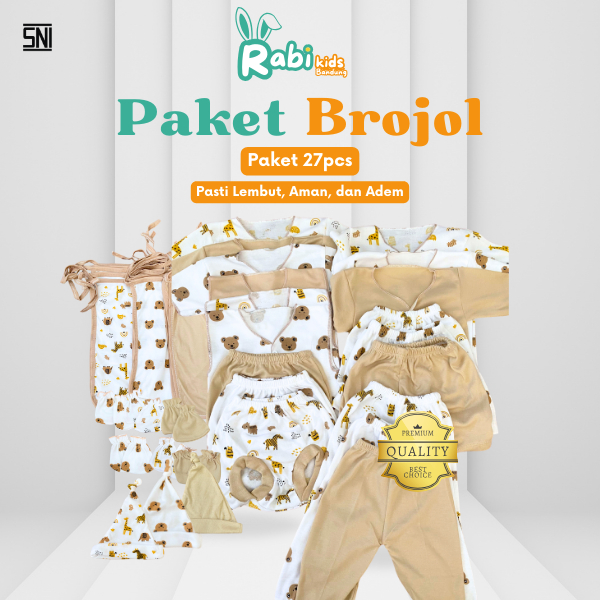 Jual Paket Brojol 27 Pcs Series Cokelat Beruang Newborn (3 set kutung ...