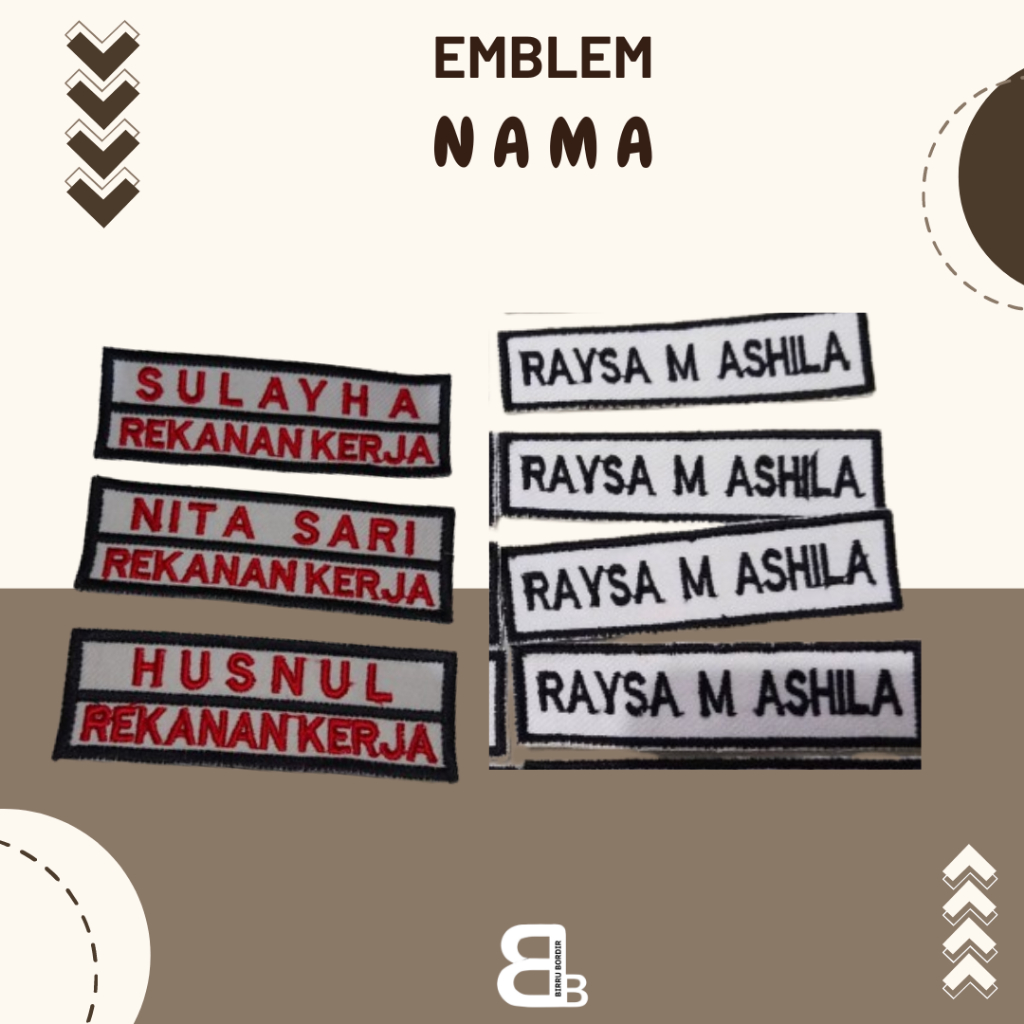 Jual BORDIR NAMA SEKOLAH/ EMBLEM NAMA/ EMBLEM NAMA SEKOLAH/ NAMA ...