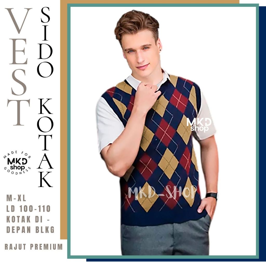 Jual Rompi Diamond Kotak BTS Korea / Vest Taehyung Korea Sido / Outer ...