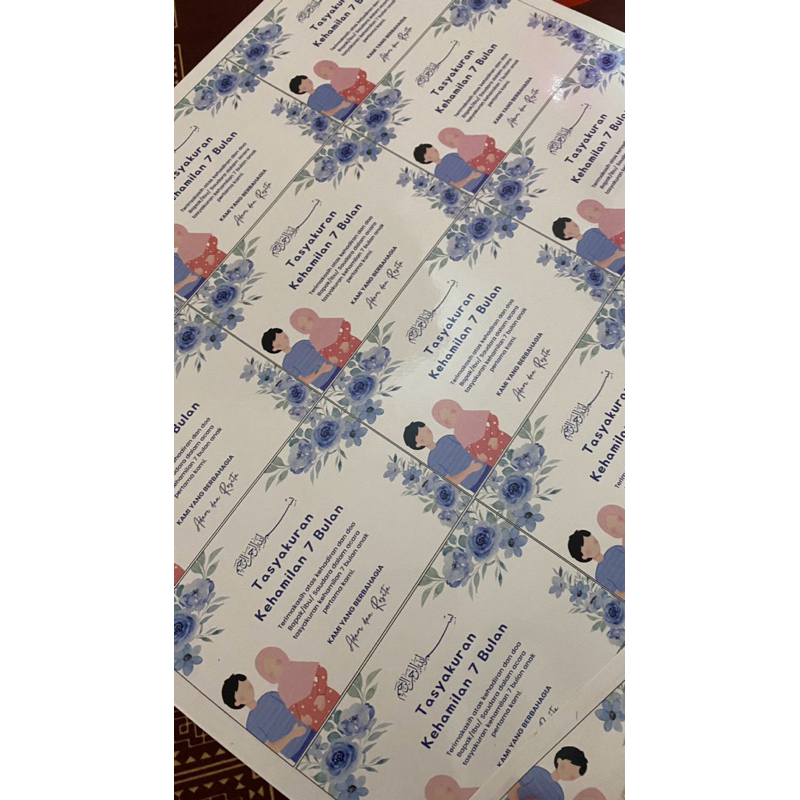Jual STIKER ACARA 7 BULANAN/AQIQAH/4BULANAN | Shopee Indonesia