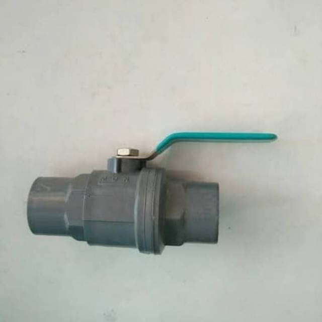 Jual MDN Ballvalve 1" Ball Valve 1" Stop Kran 1 Inchi PVC Gagang Besi Polos | Shopee Indonesia