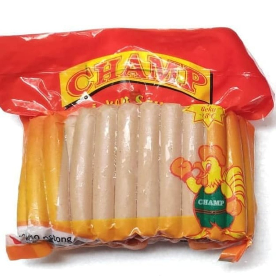 Jual CHAMP SOSIS AYAM CHICKEN SAUSAGE 1 KG ISI 40 PCS | Shopee Indonesia